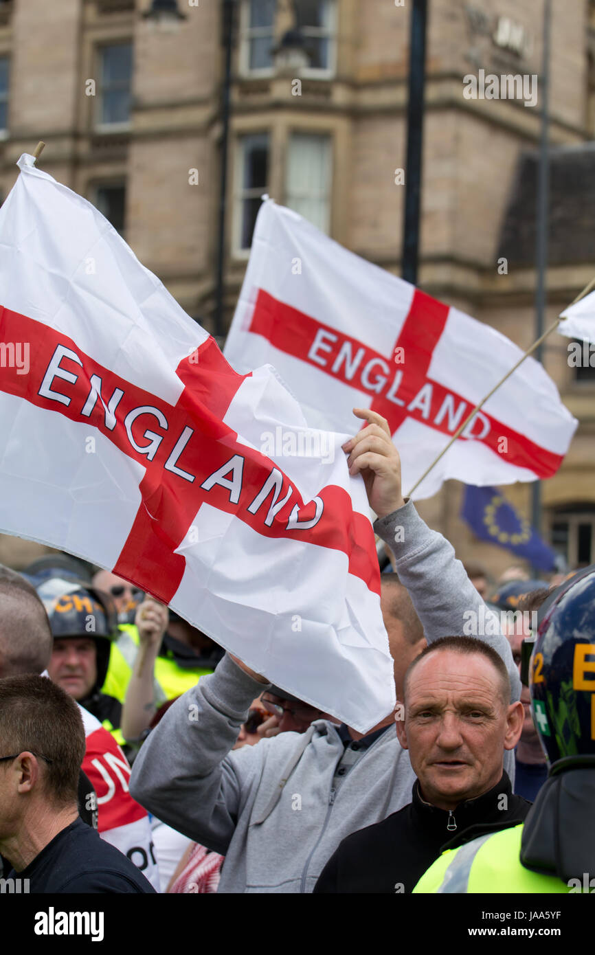 English Defence League (EDL) march in Liverpool UK Stock Photo - Alamy