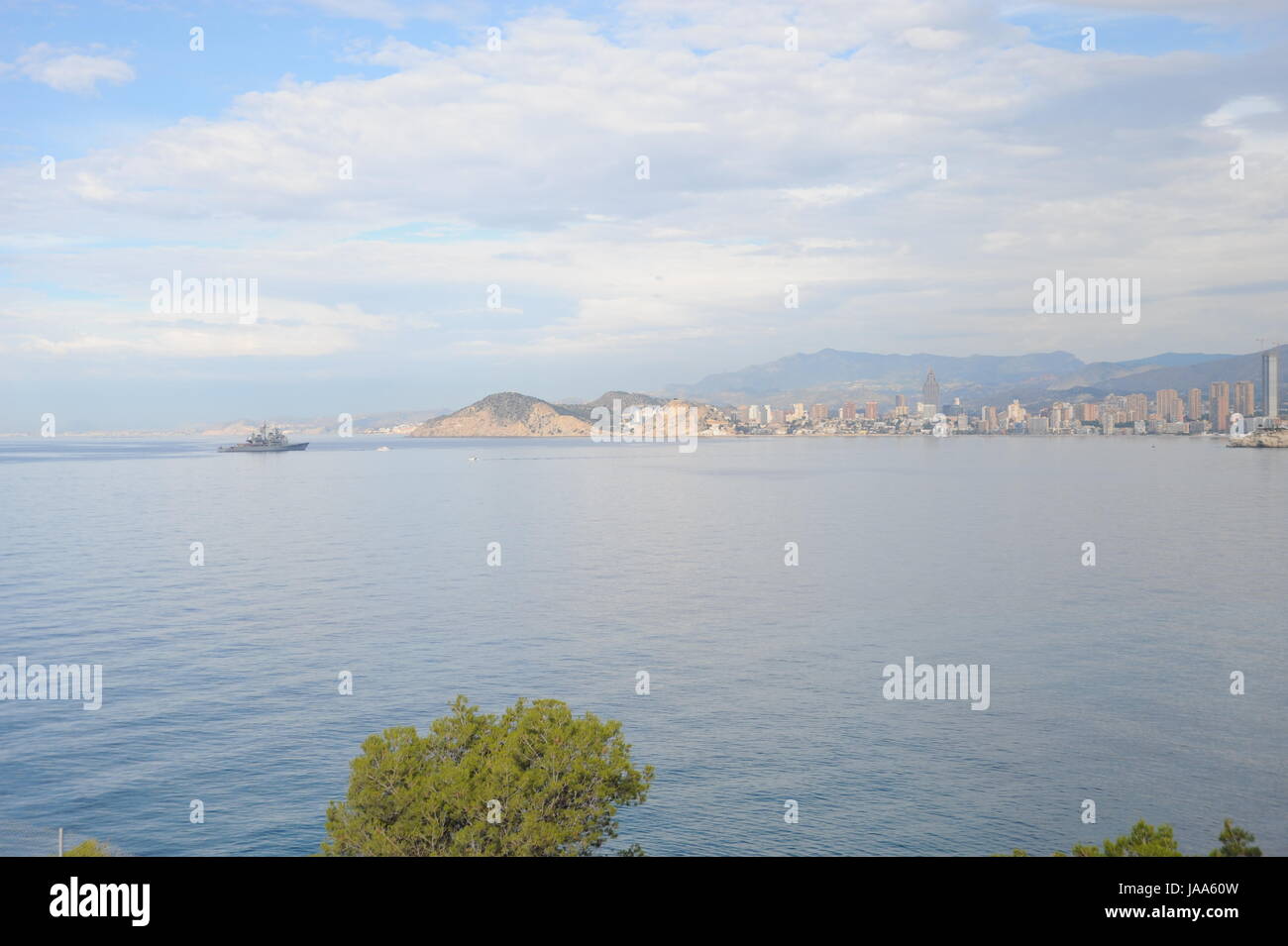 spain, coast, skyline, shore line, hispanic, spanish, blue, humans ...