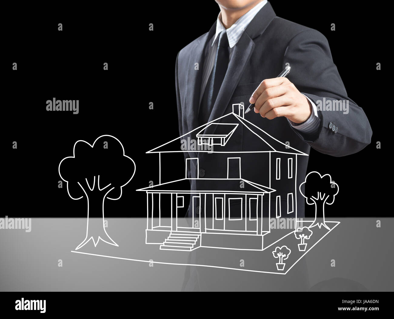 Business man drawing hi-res stock photography and images - Alamy