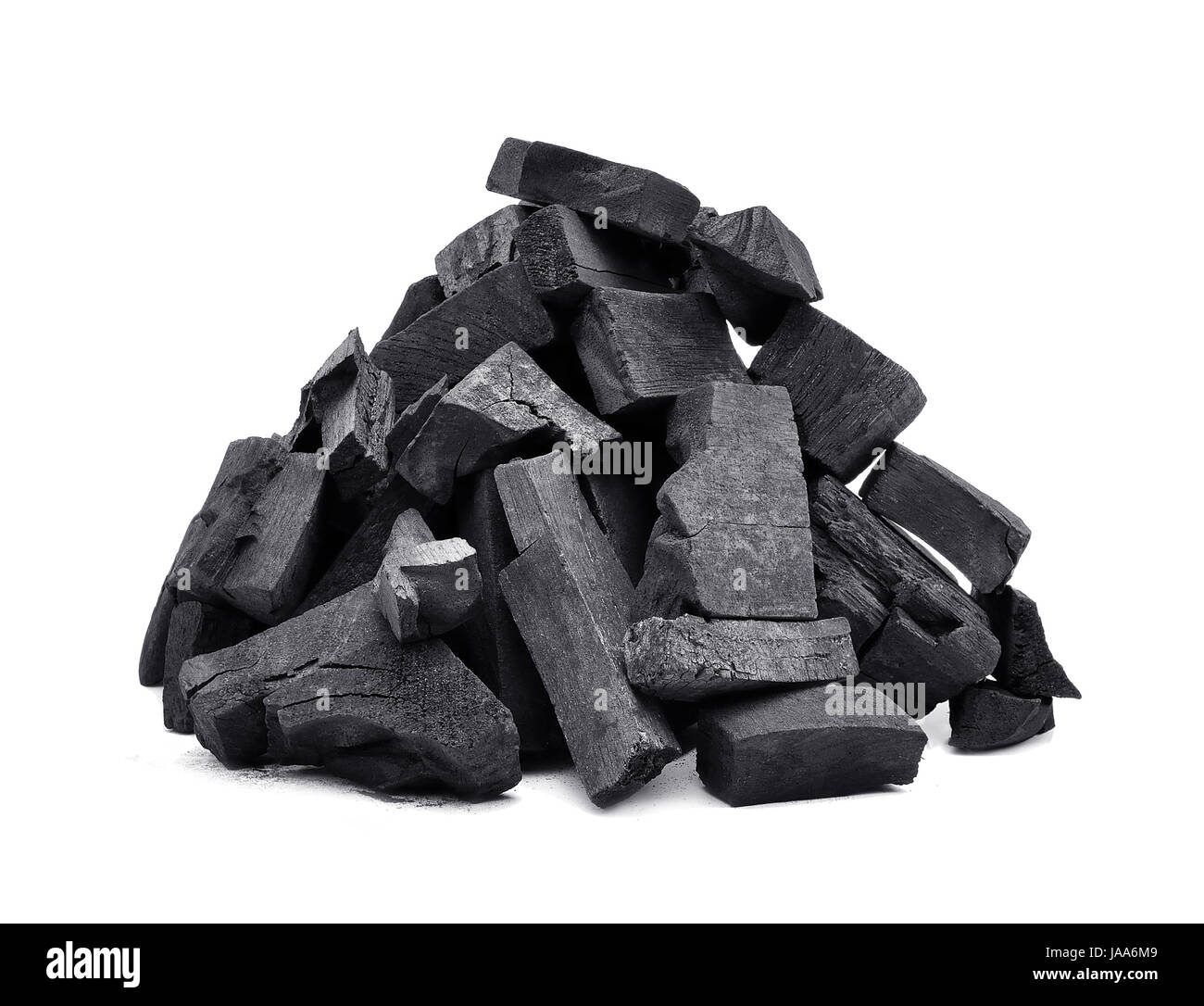 charcoal isolated on white background Stock Photo - Alamy