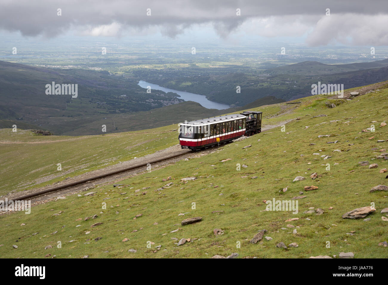 View from the Snowdon Llanberis Path route Stock Photo - Alamy