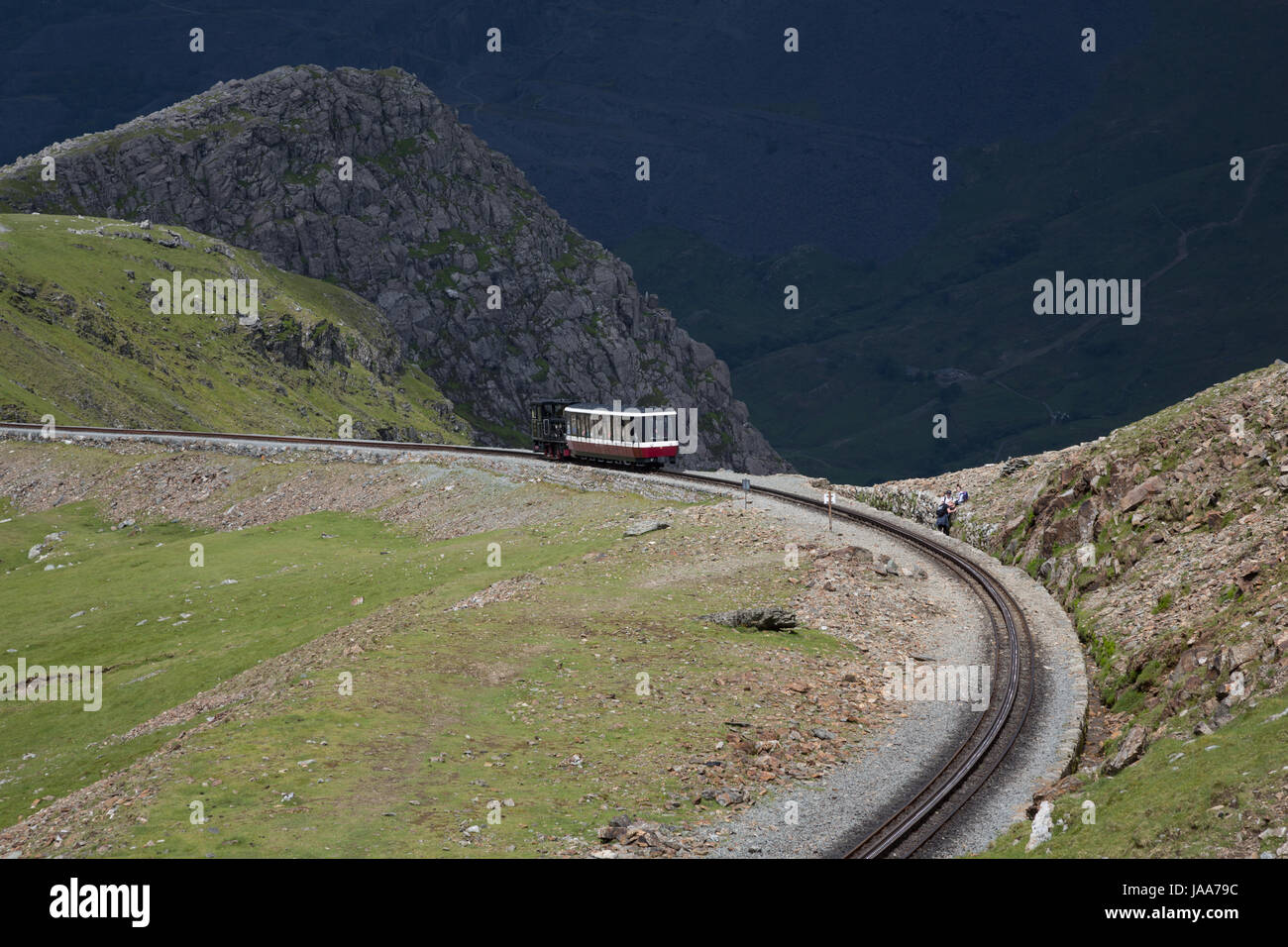 View from the Snowdon Llanberis Path route Stock Photo - Alamy