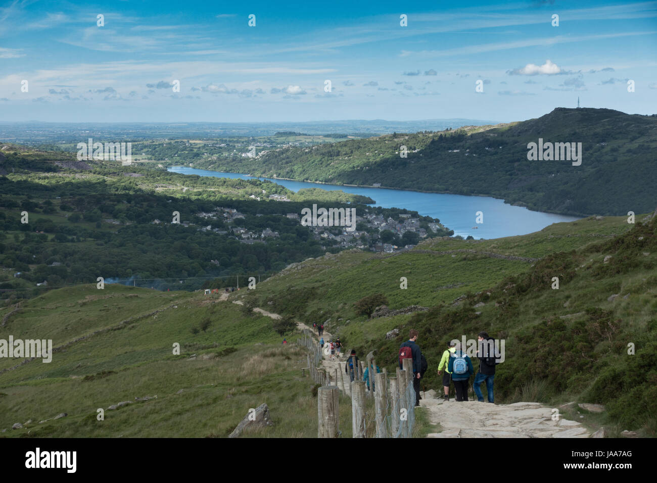 View from the Snowdon Llanberis Path route Stock Photo - Alamy