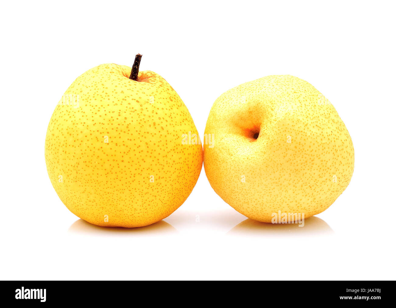 Chinese pear on white background Stock Photo - Alamy