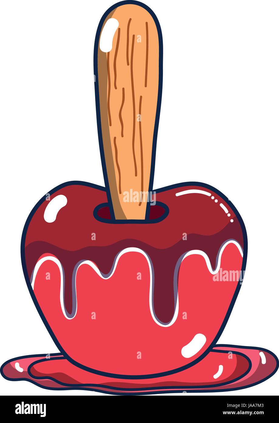 delicious candy apple fruit snack Stock Vector Image & Art - Alamy