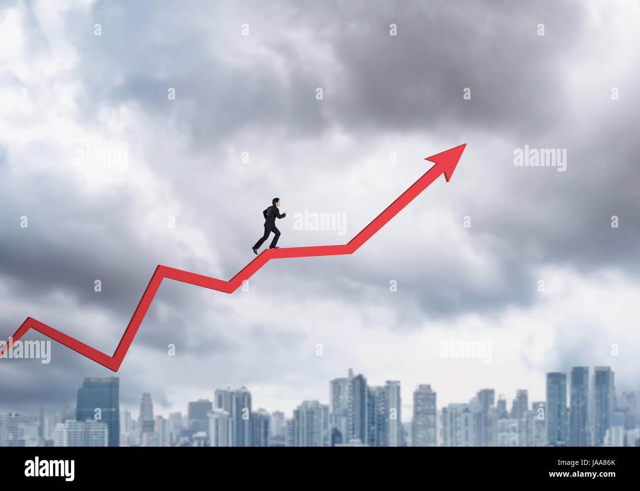 Business graphic chart going up hi-res stock photography and images - Alamy