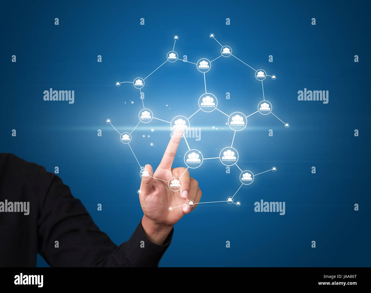 Social media and network connection concept Stock Photo - Alamy
