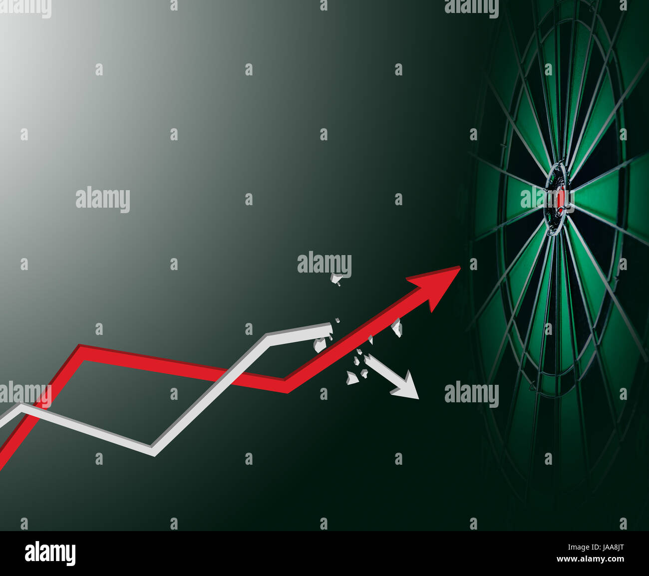 Arrow grow up to business target Stock Photo - Alamy