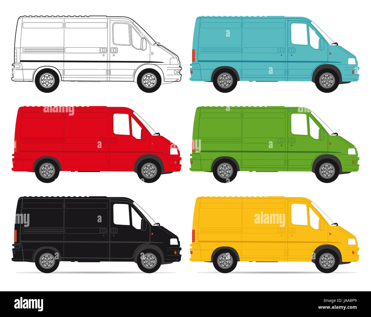 Commercial vehicle vans Cut Out Stock Images & Pictures - Alamy