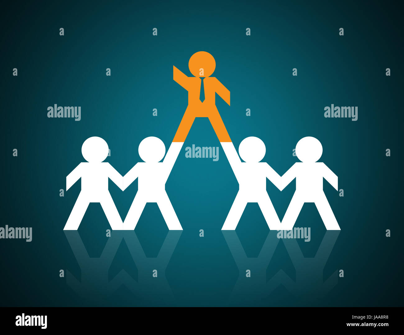 Stand out from the crowd, Leadership Concept Stock Photo - Alamy