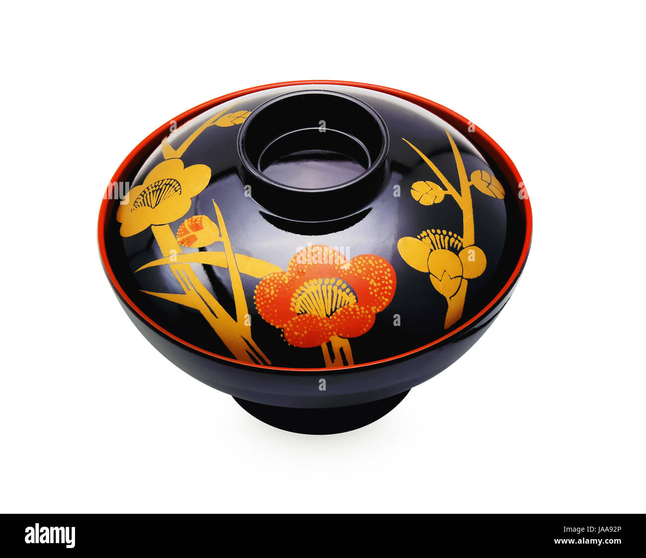 traditional japanese tableware isolated on white background Stock Photo ...