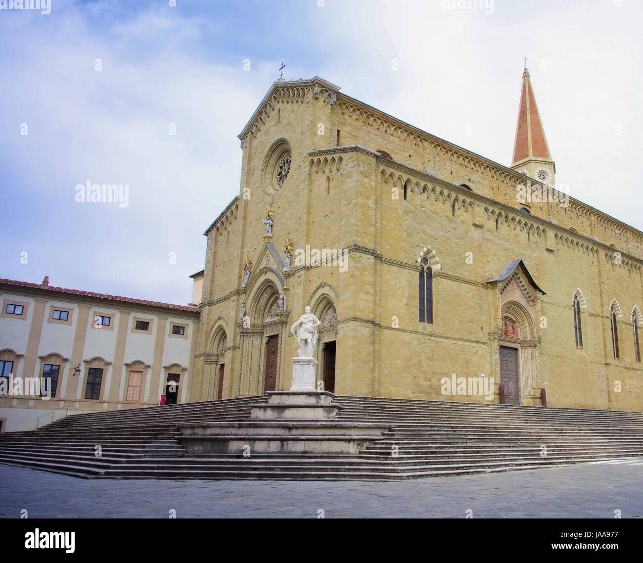 church, cathedral, tuscany, italy, stairs, house, building, tower ...