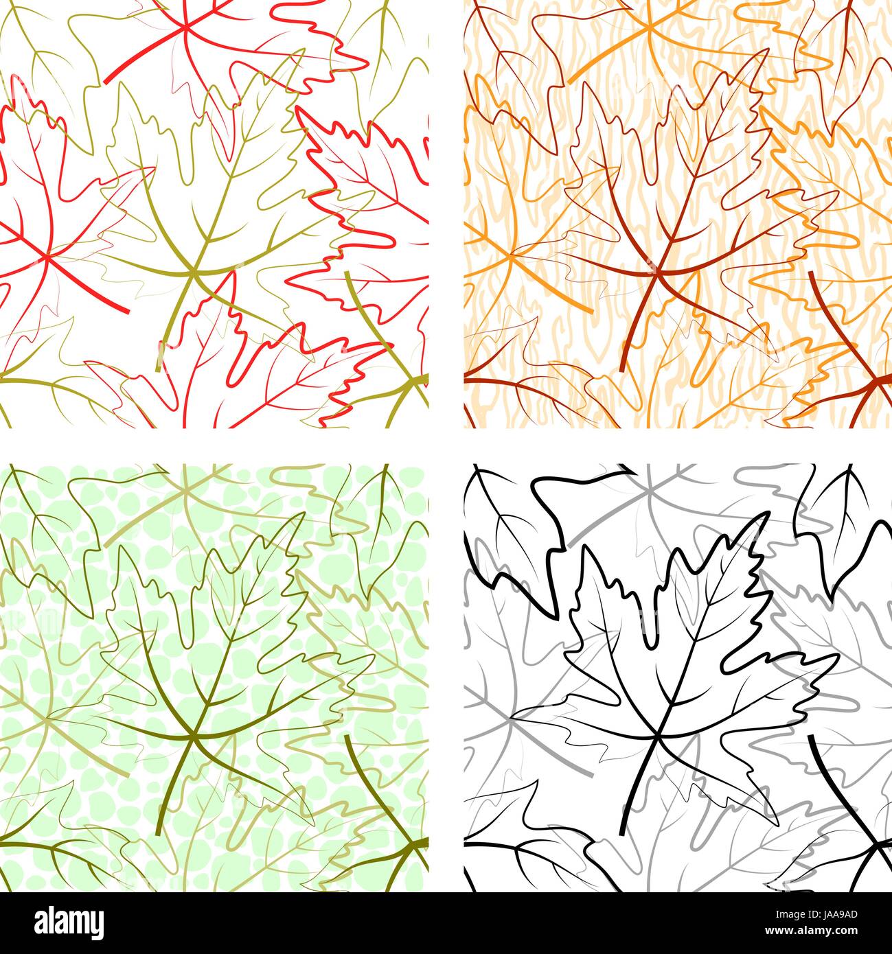Seamless Patterns, Maple Leaves Stock Vector Image & Art - Alamy