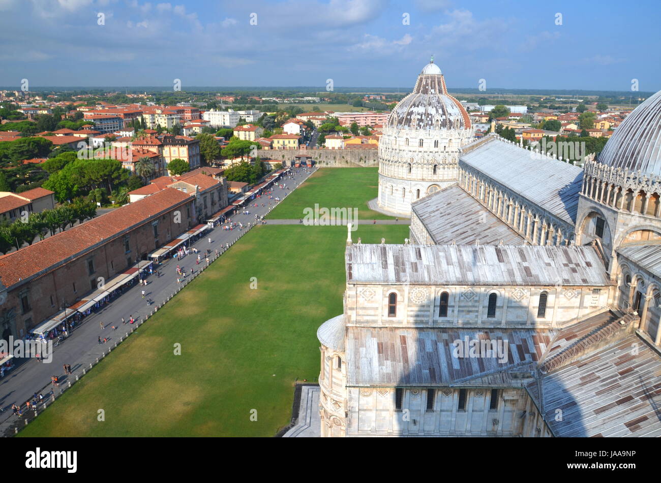 dome, summer, summerly, tuscany, pisa, impressive, aerial, italy, tower ...