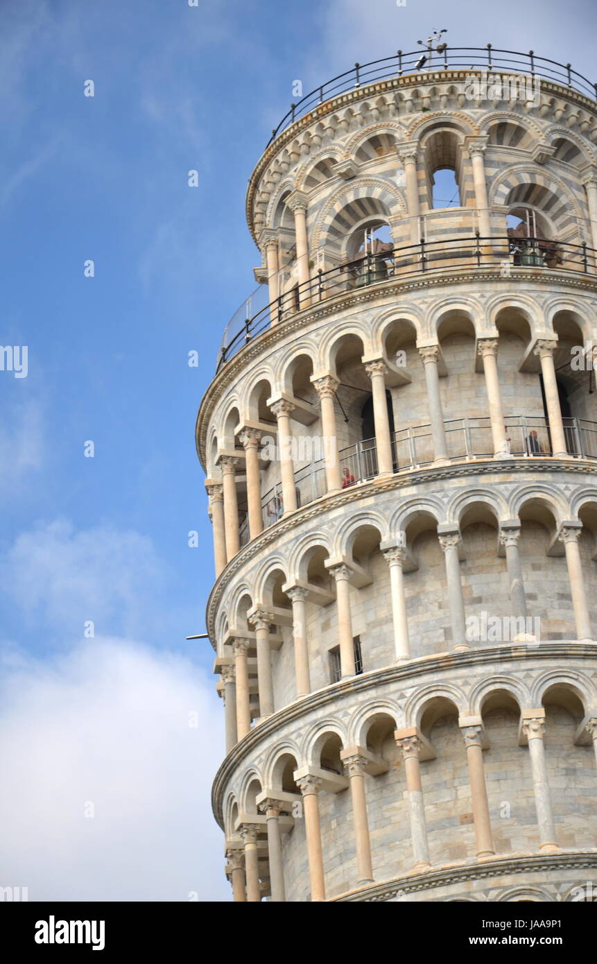tower, famous, cloud, tuscany, pisa, firmament, sky, leaning, italy ...