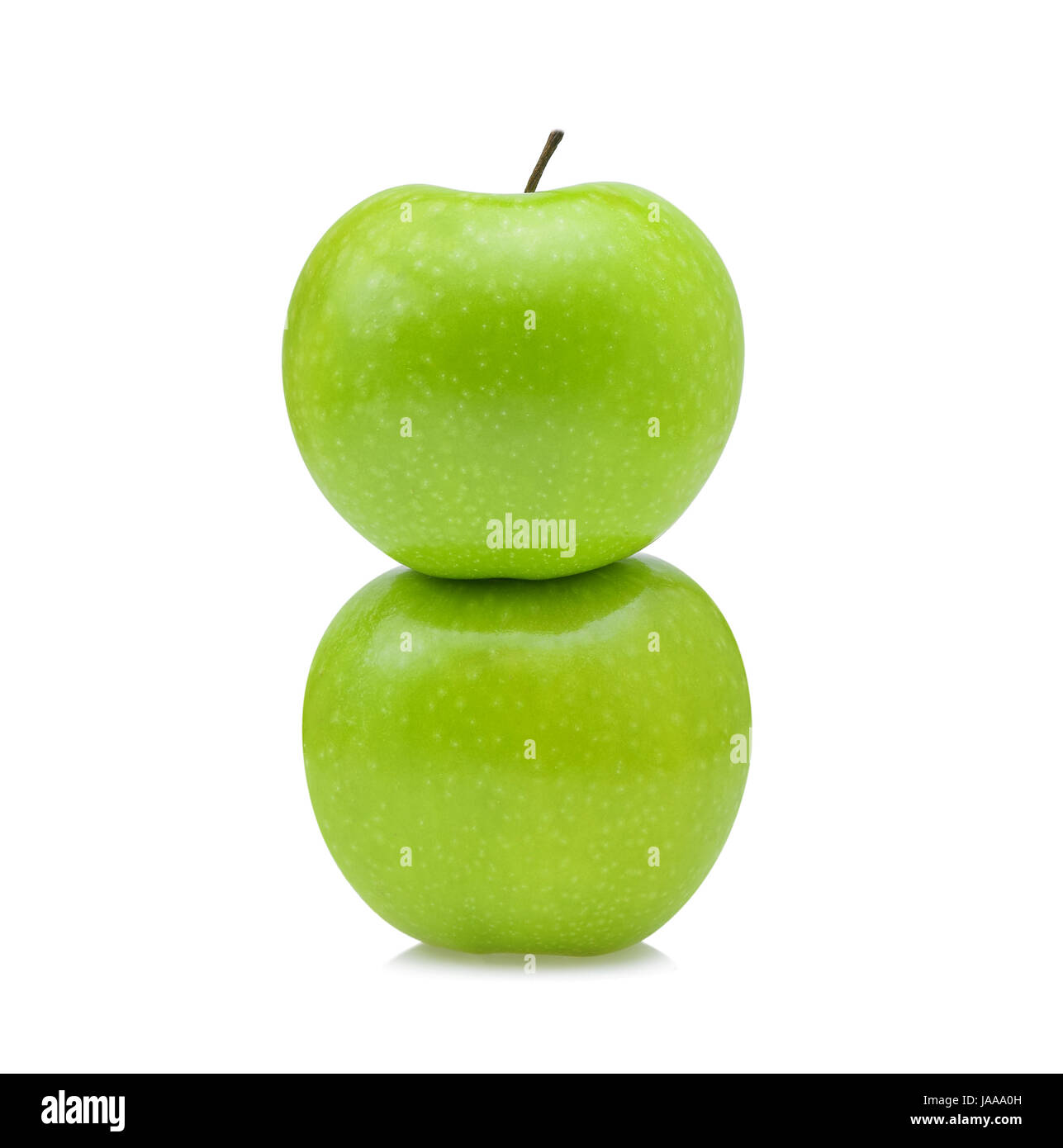 Green apple isolated on white background Stock Photo - Alamy