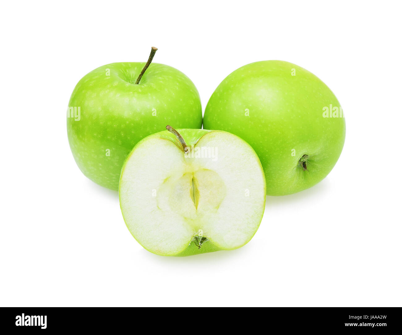 Green apple isolated on white background Stock Photo - Alamy