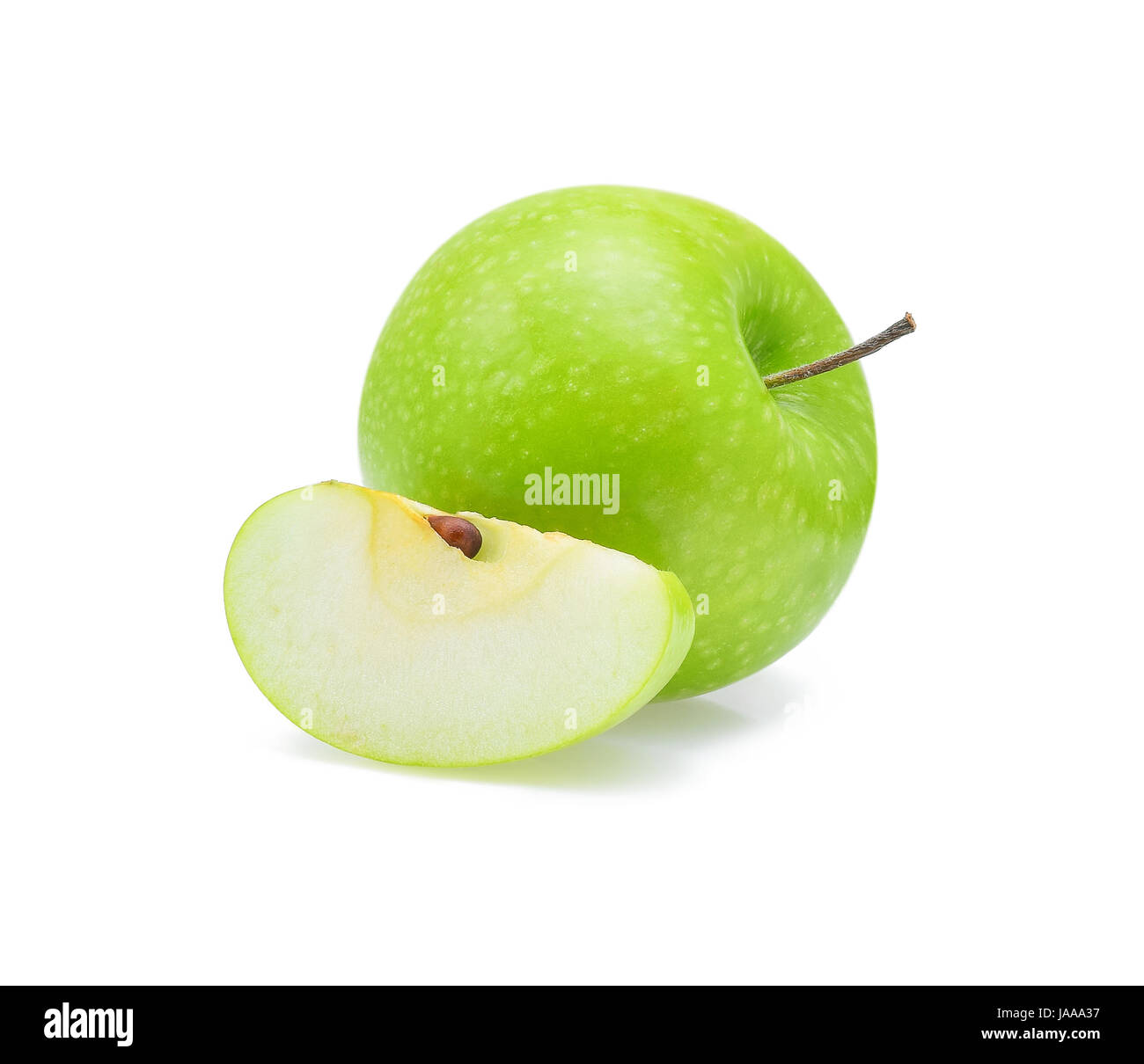 Green apple isolated on white background Stock Photo - Alamy