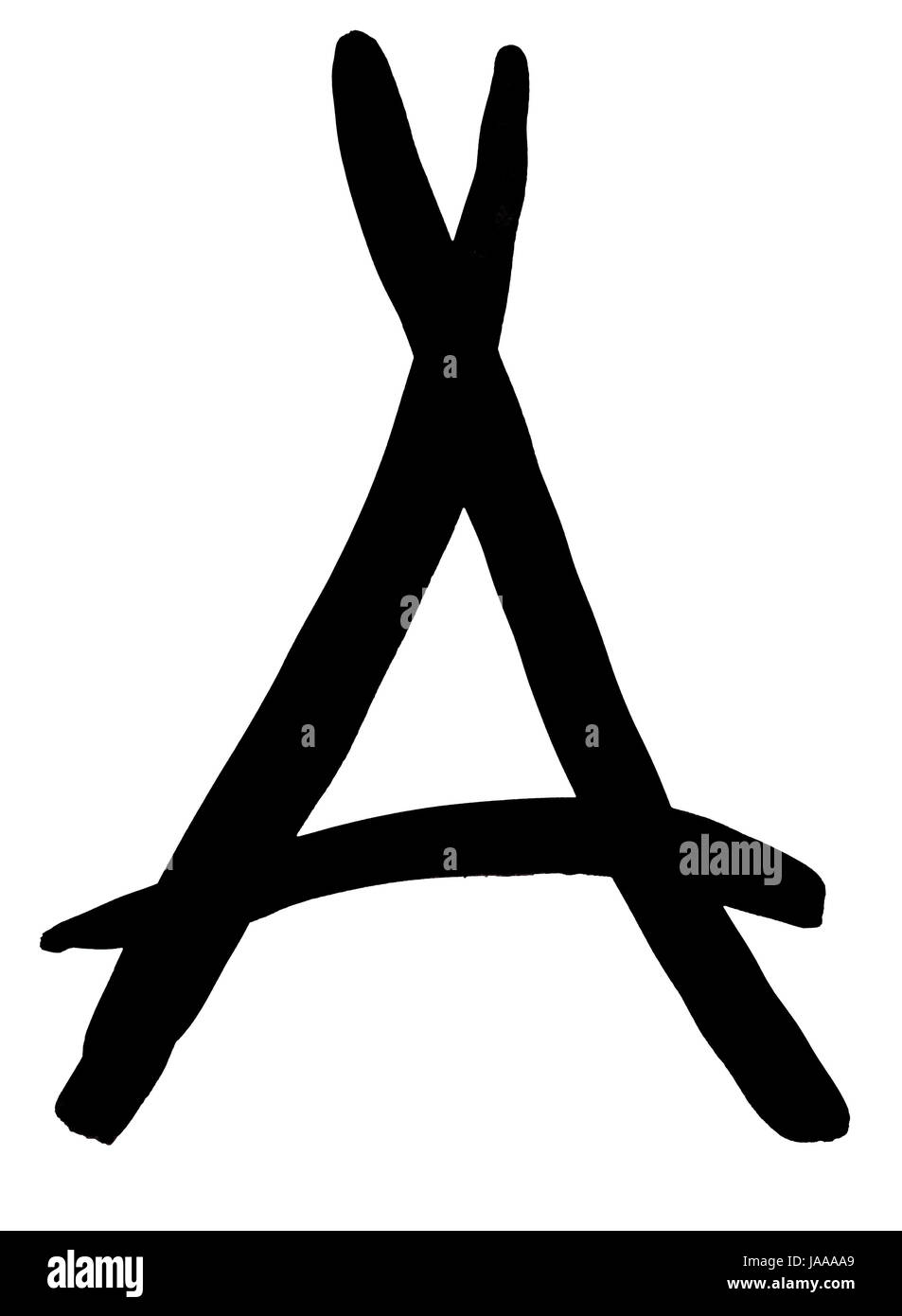 Alphabet letter written on Black and White Stock Photos & Images - Alamy