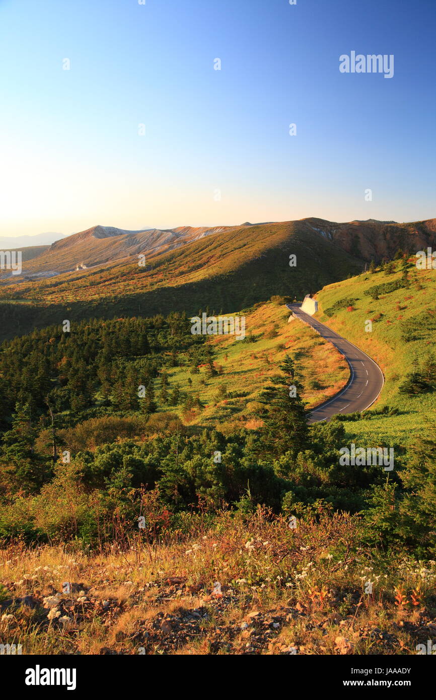 traffic, transportation, route, japan, plateau, landscape, scenery ...