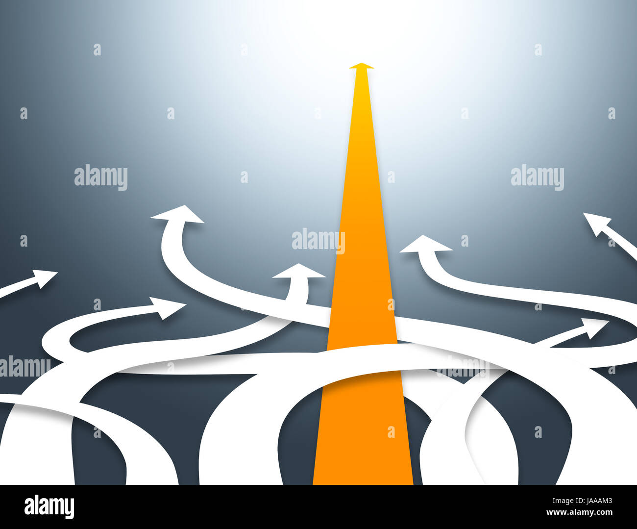 Concept of confused business with different directions Stock Photo - Alamy