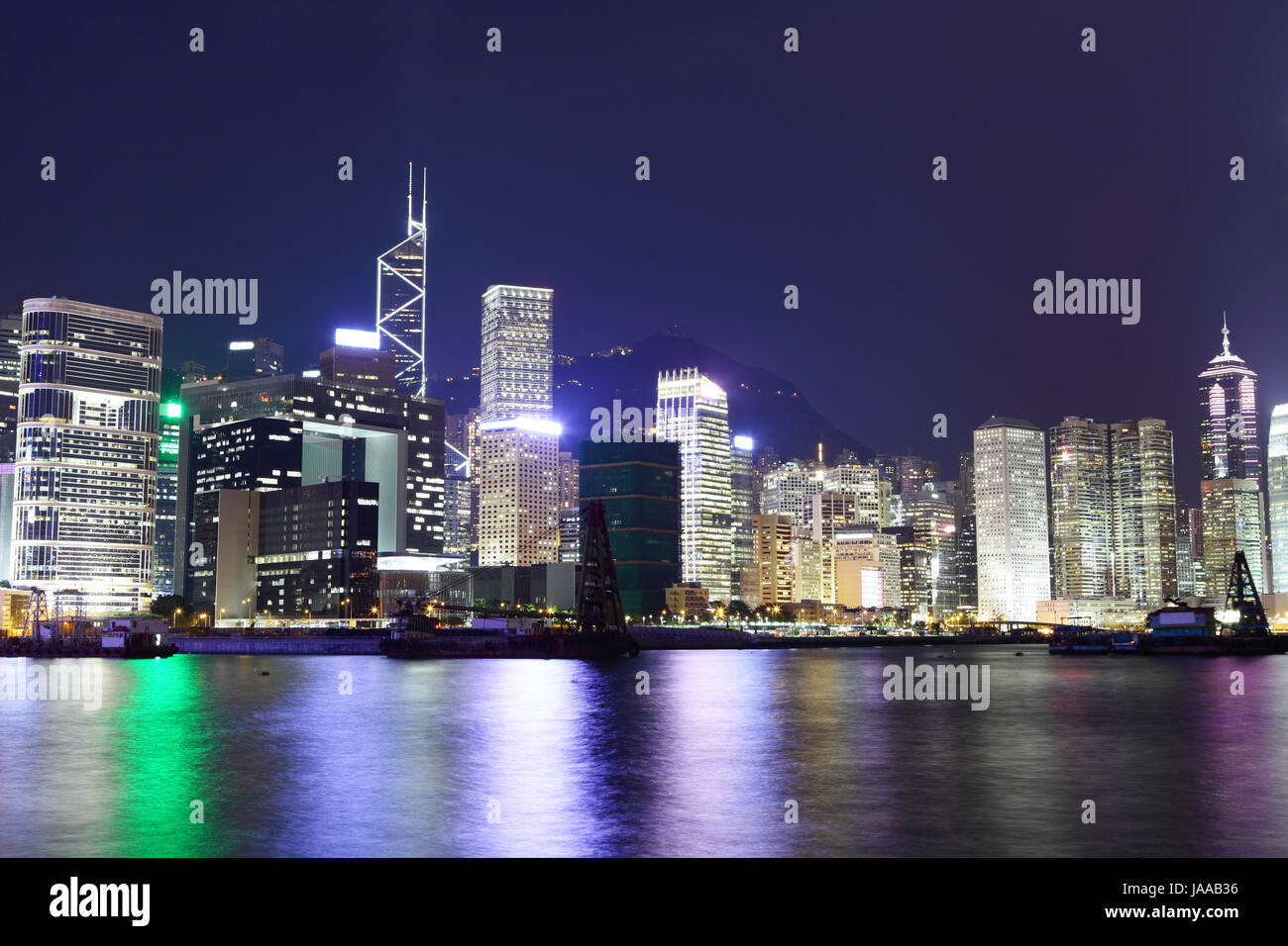 Hong Kong night view Stock Photo - Alamy