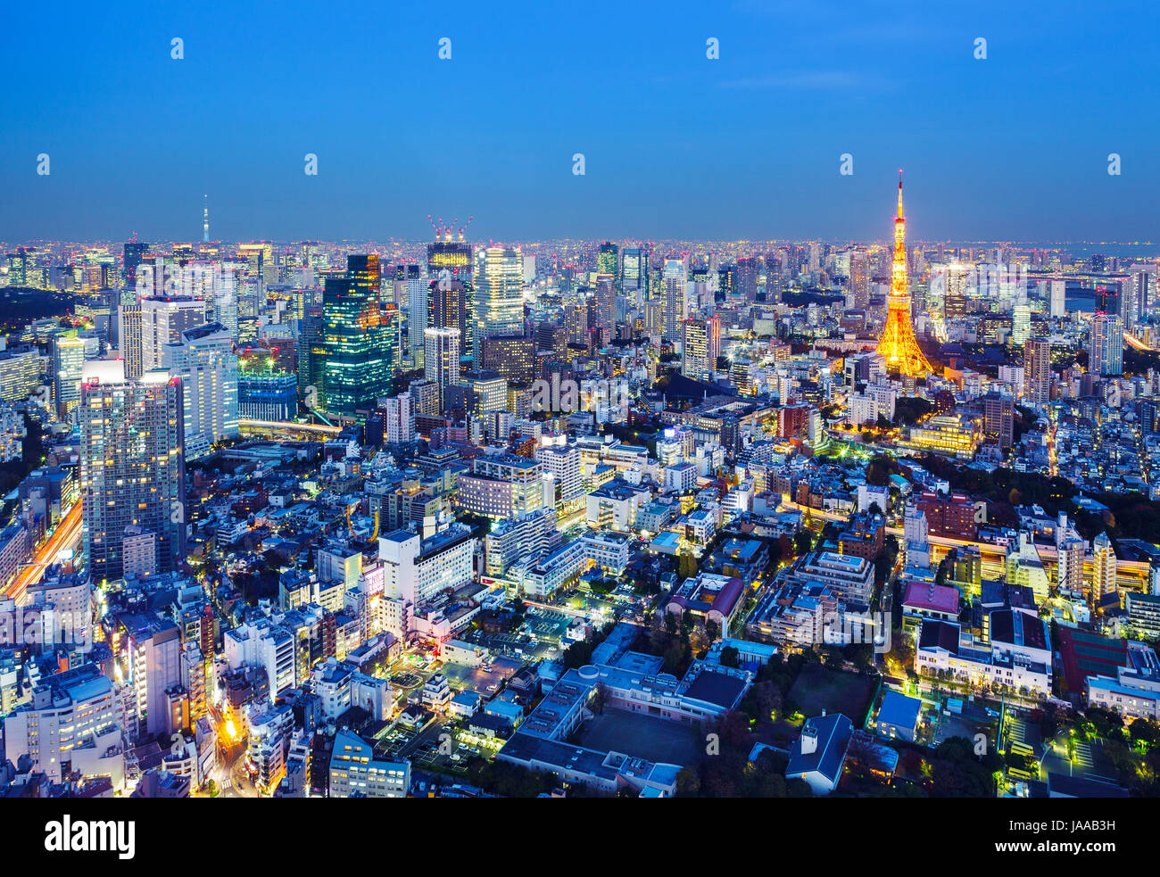 Tokyo cityscape at night Stock Photo - Alamy