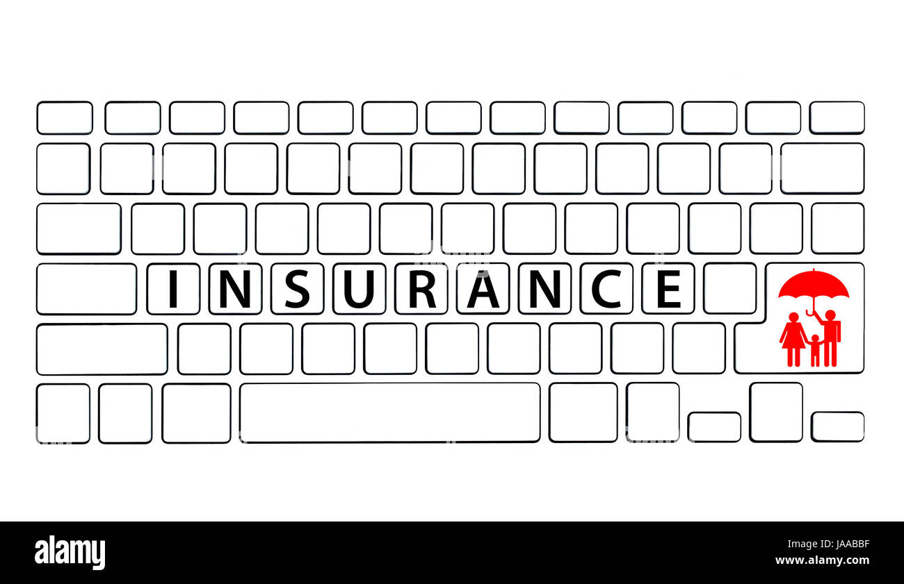 Keyboard with Insurance wording, Insurance concept Stock Photo - Alamy