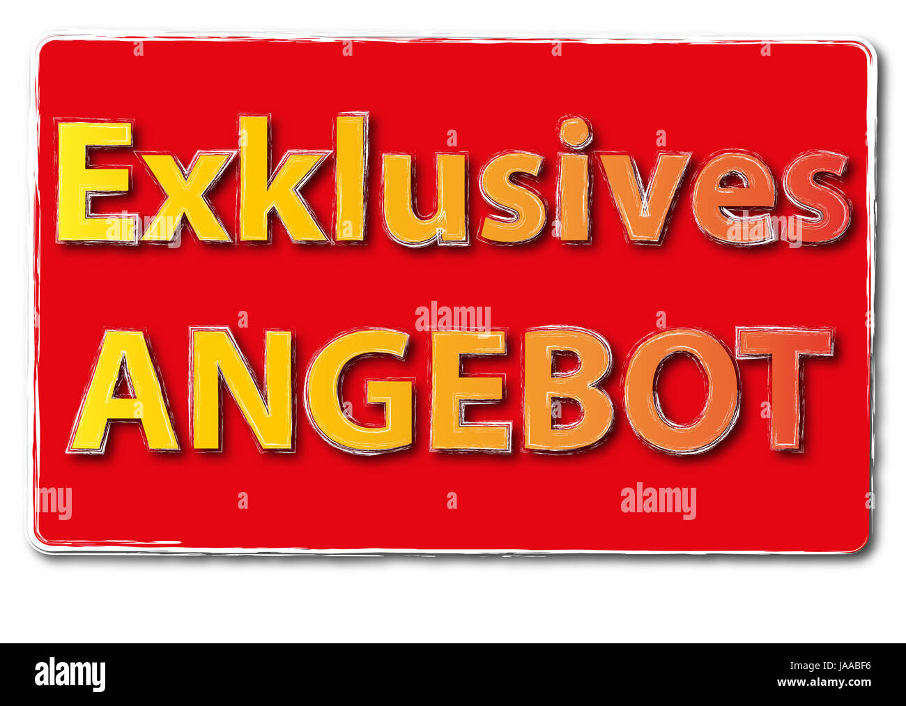 Angebot Rabatt Aktion Symbol Button Stock Photo - Alamy