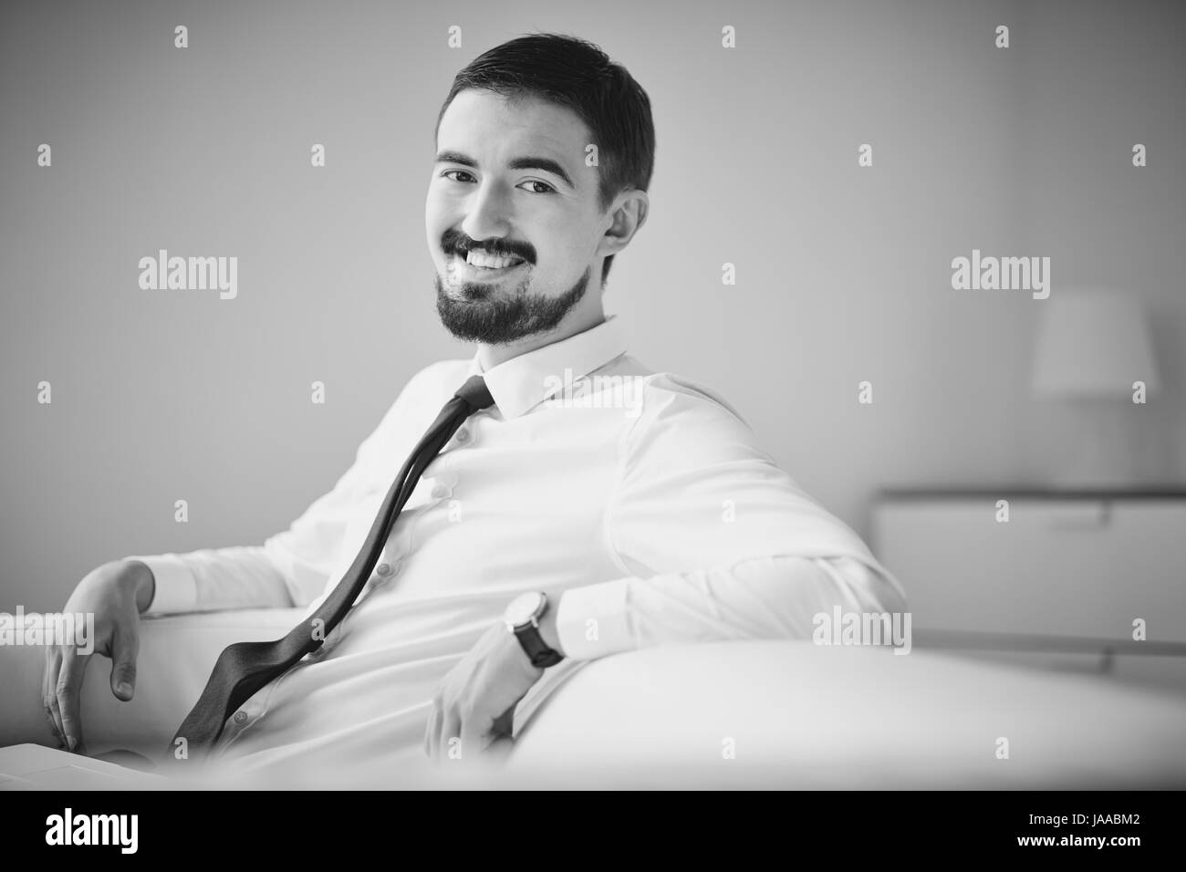 Portrait of posh guy in formalwear looking at camera Stock Photo - Alamy