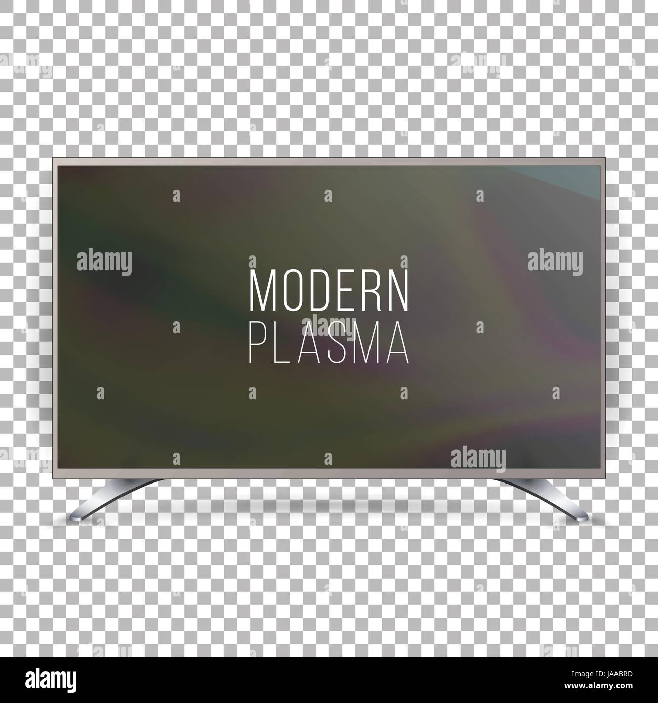 Screen Lcd Plasma Vector. Realistic Flat Smart TV. Curved Television Modern Blank Stock Vector ...