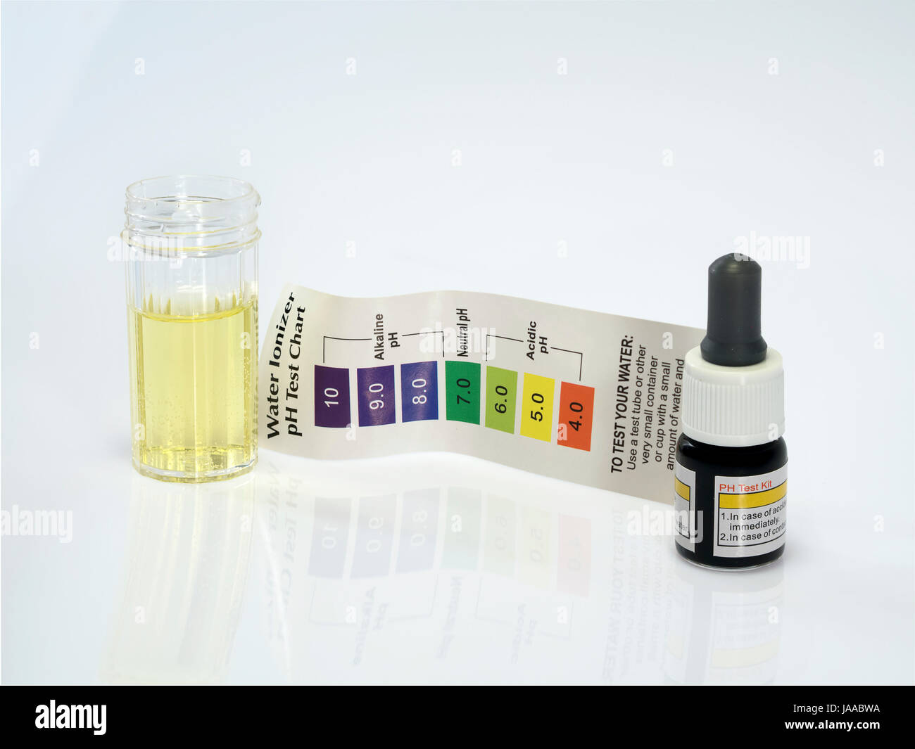 Acid acidic water test with ph reagent Stock Photo - Alamy