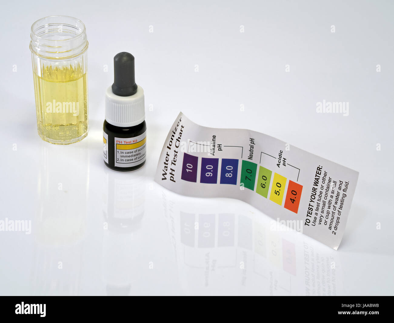 Acid acidic water test with ph reagent Stock Photo - Alamy