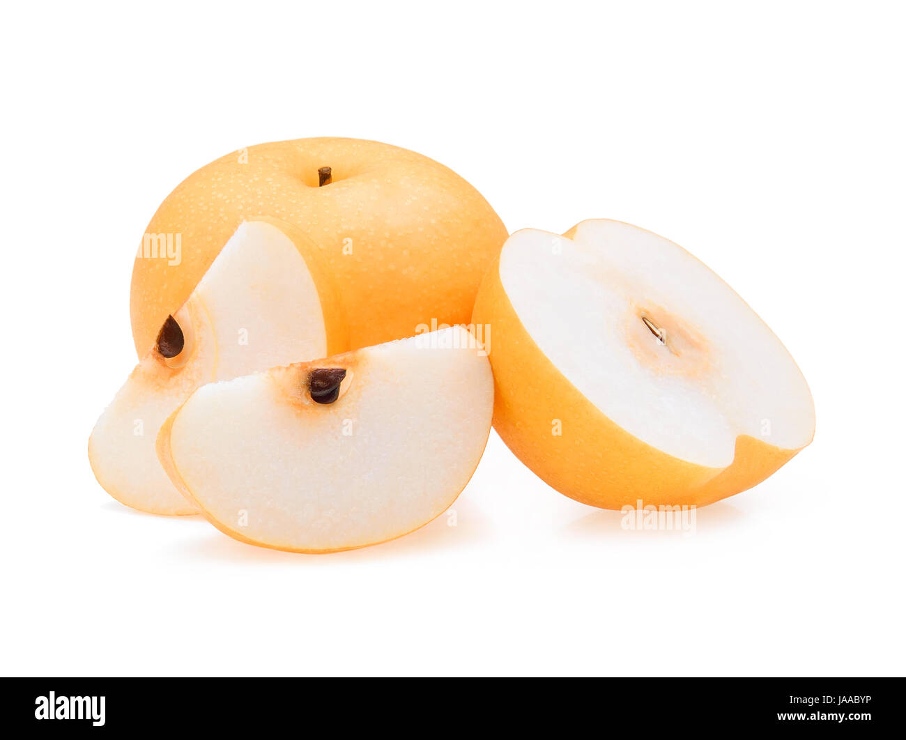 Snow Pear on white background Stock Photo - Alamy