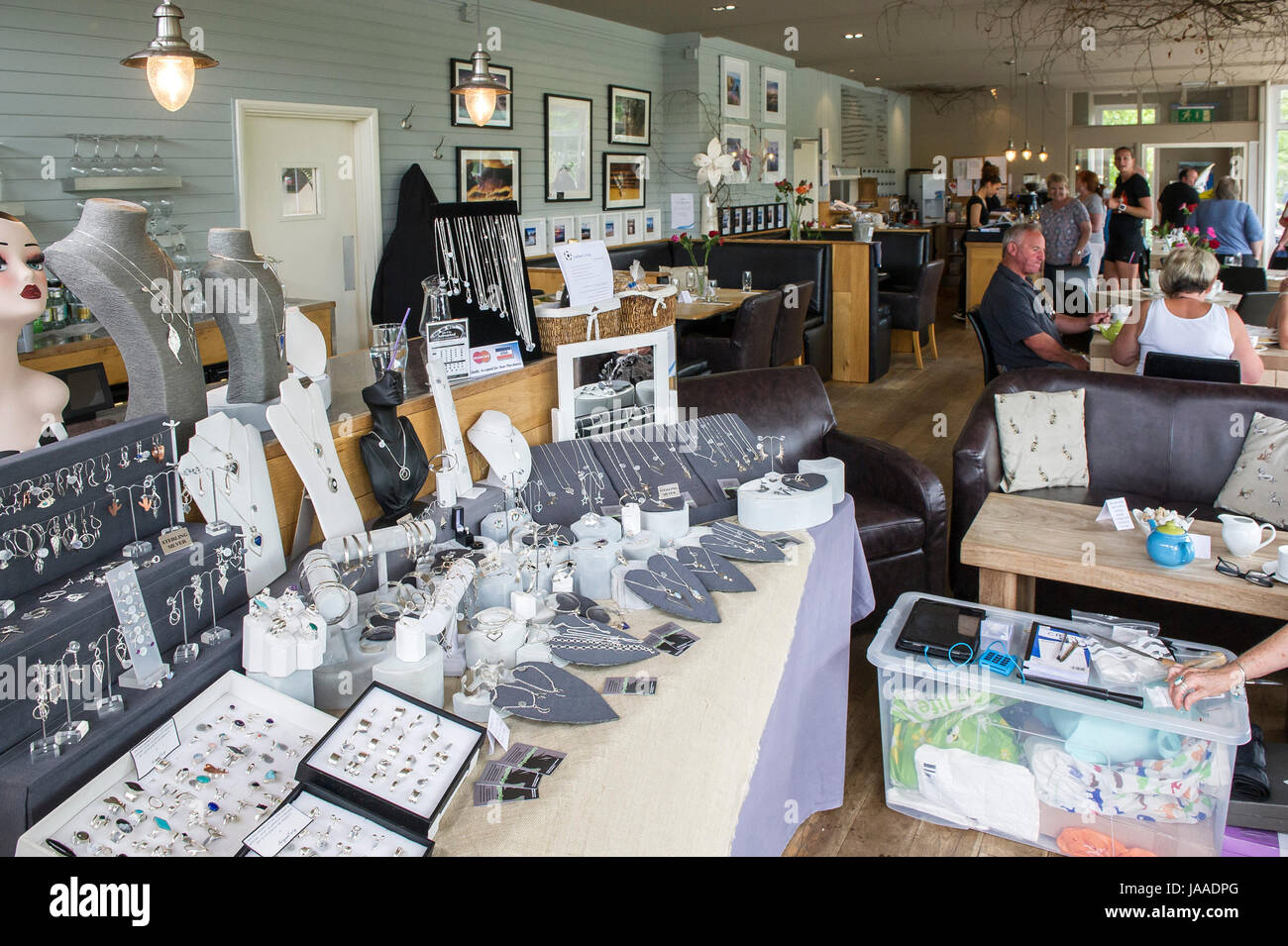 A jewellery stall in a restaurant Stock Photo - Alamy