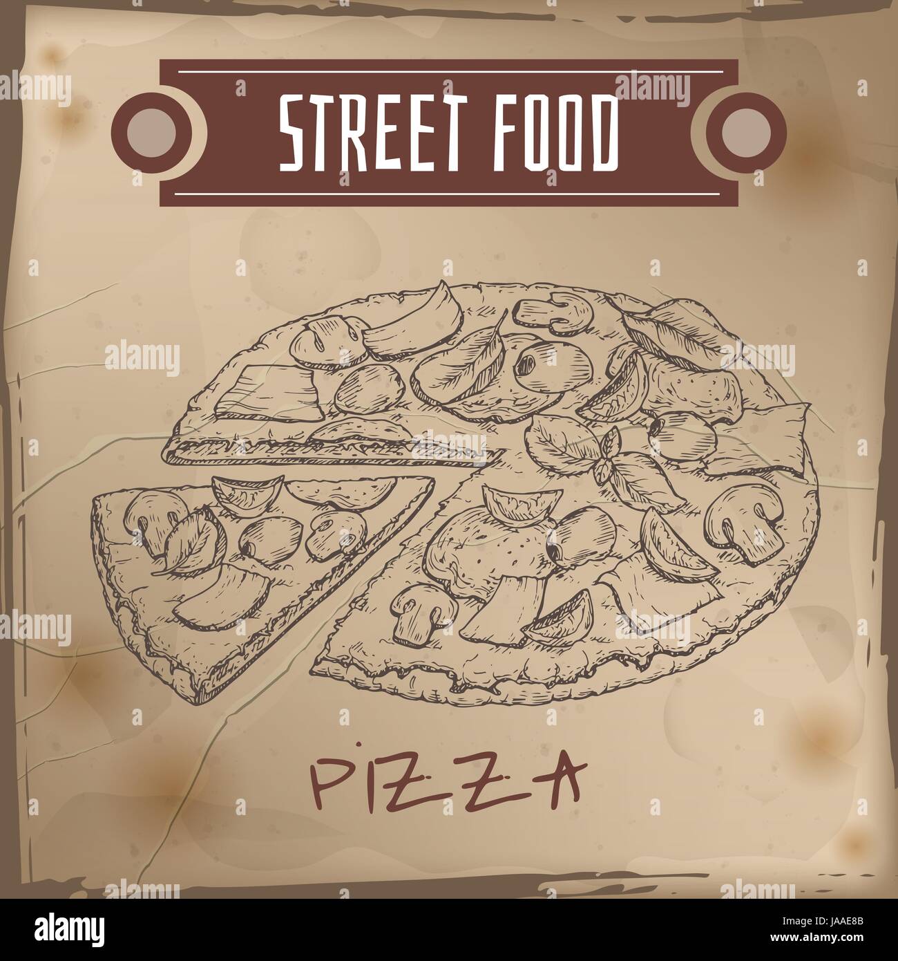 Pizza sketch hi-res stock photography and images - Alamy