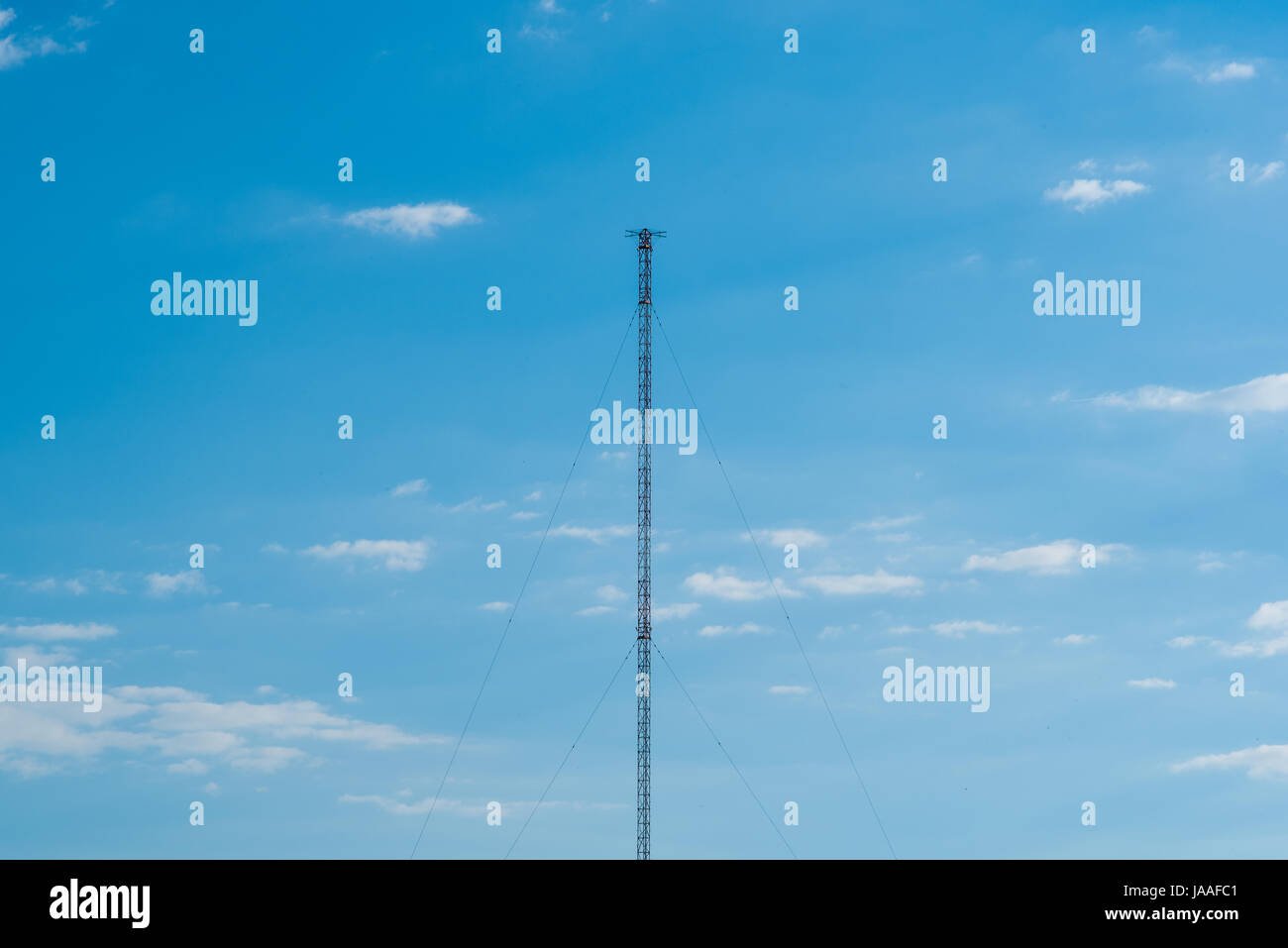 High radio network telecommunication broadcast tower highpoint over ...