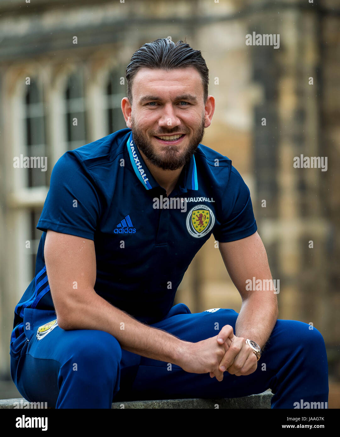 Scotland's Robert Snodgrass during the press conference at Mar Hall ...
