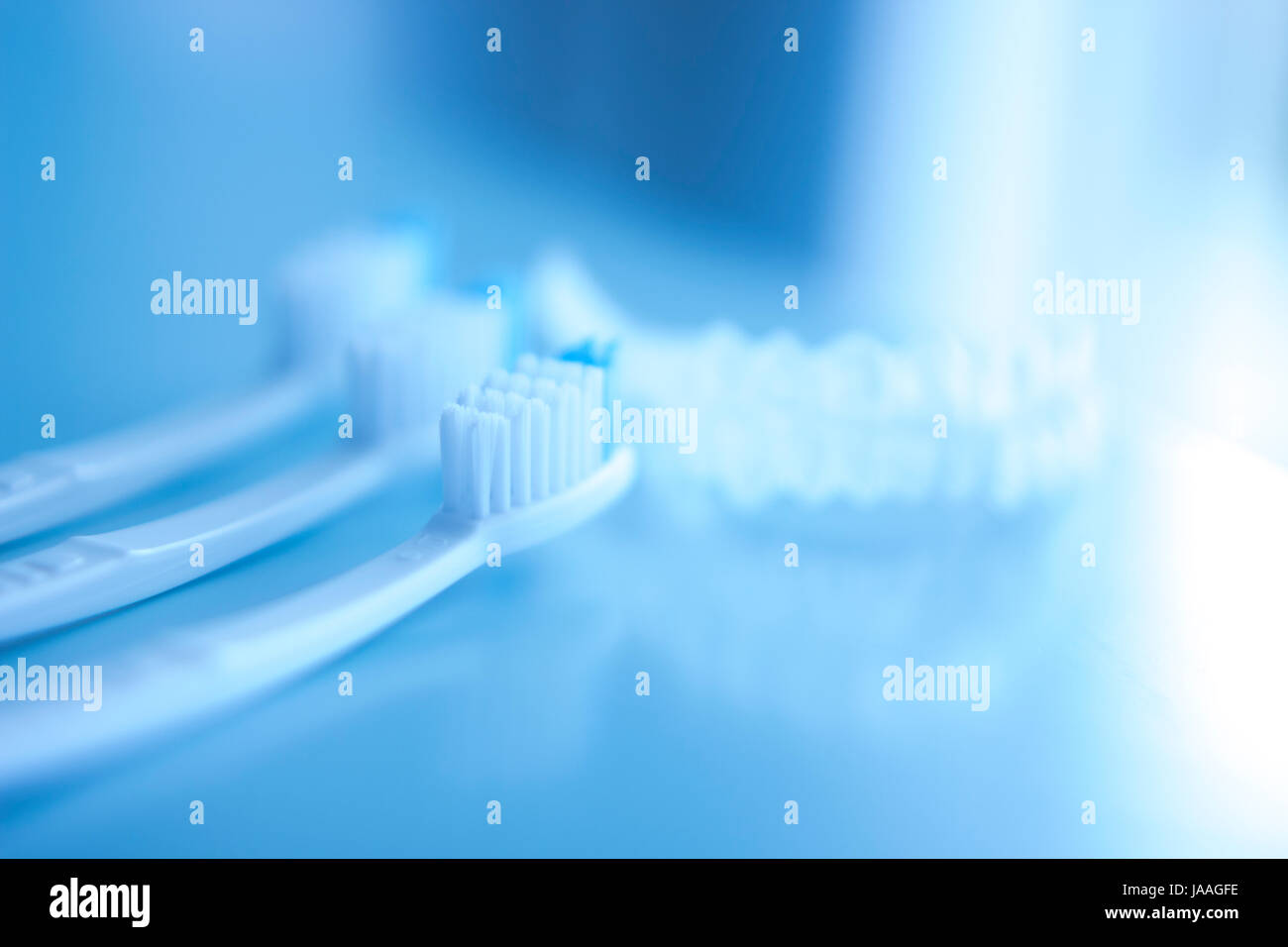 Dental toothbrush to clean teeth isolated with invisible plastic ...