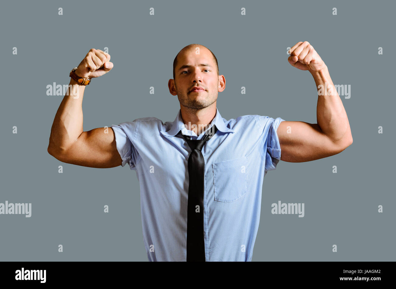 Strong businessman concept Stock Photo - Alamy
