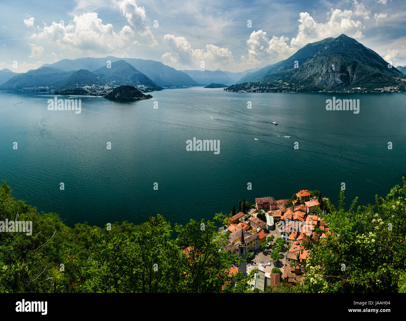 Top view on Lago di Como Stock Photo - Alamy