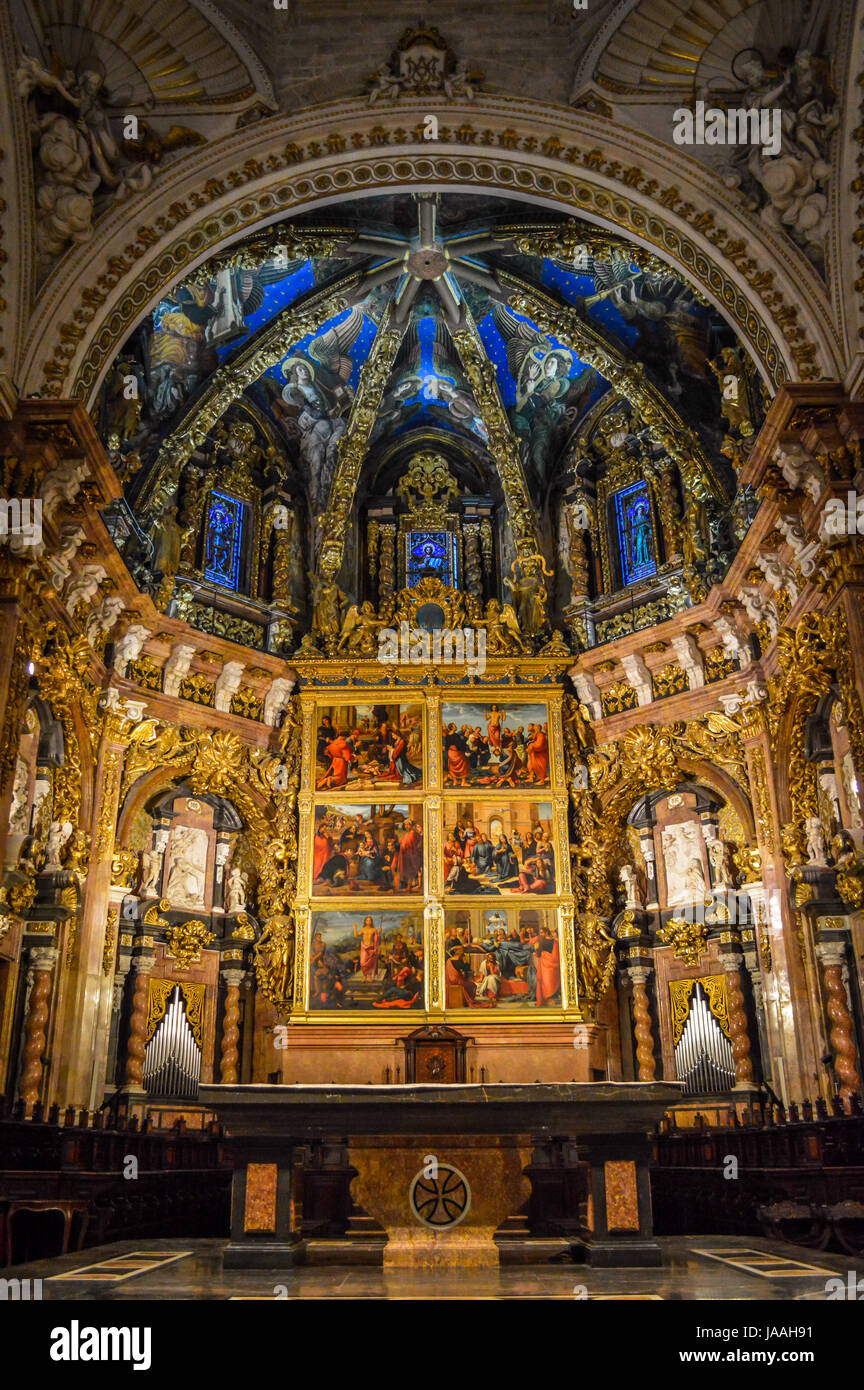 The altar of Valencia Cathedral, Valencia, Spain Stock Photo - Alamy