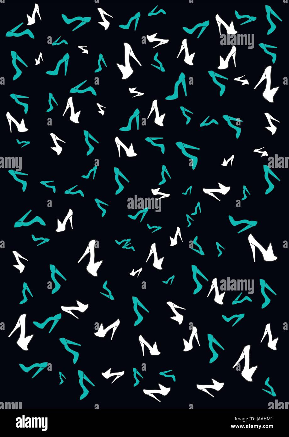 Shoes on blue background Stock Vector Images - Alamy