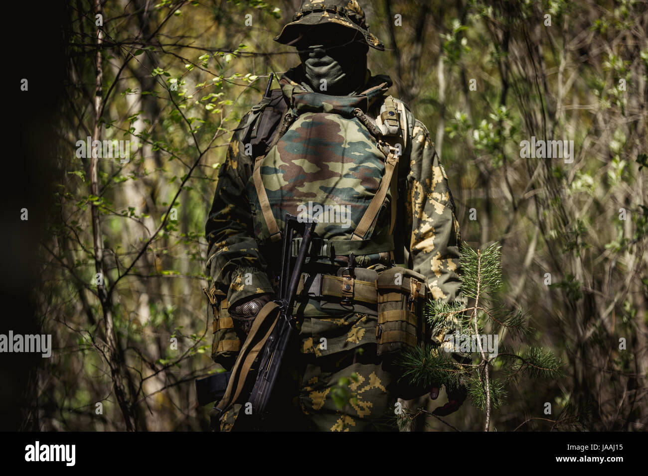 Portrait of soldier in uniforms Stock Photo - Alamy