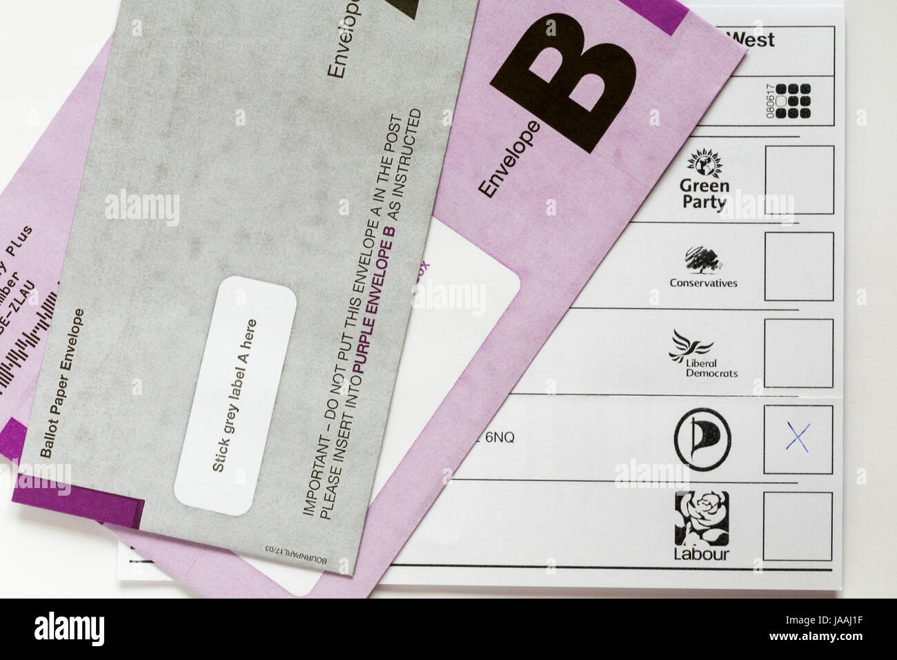 Postal vote ballot paper uk hi-res stock photography and images - Alamy