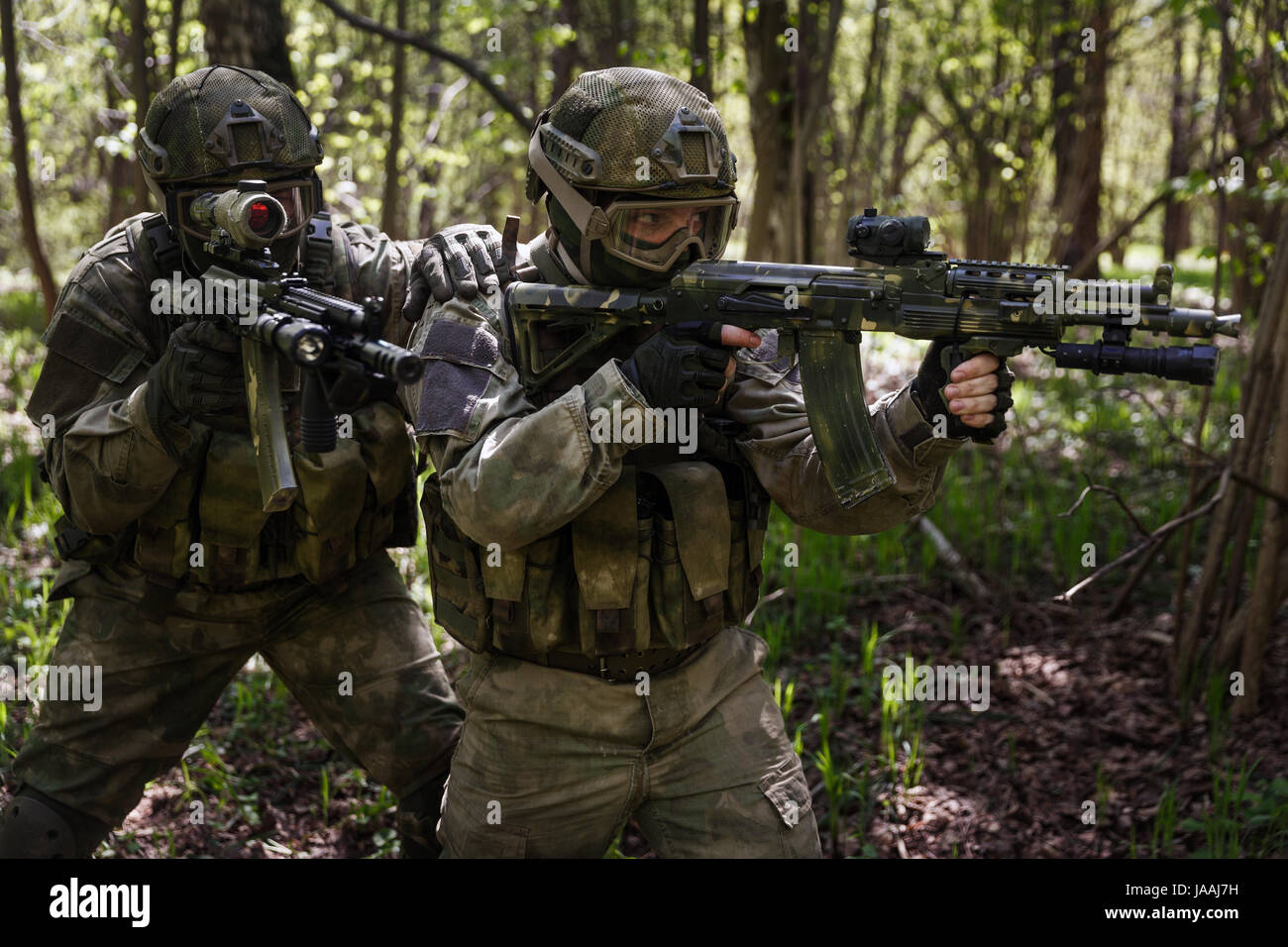 Two officers in military intelligence Stock Photo - Alamy