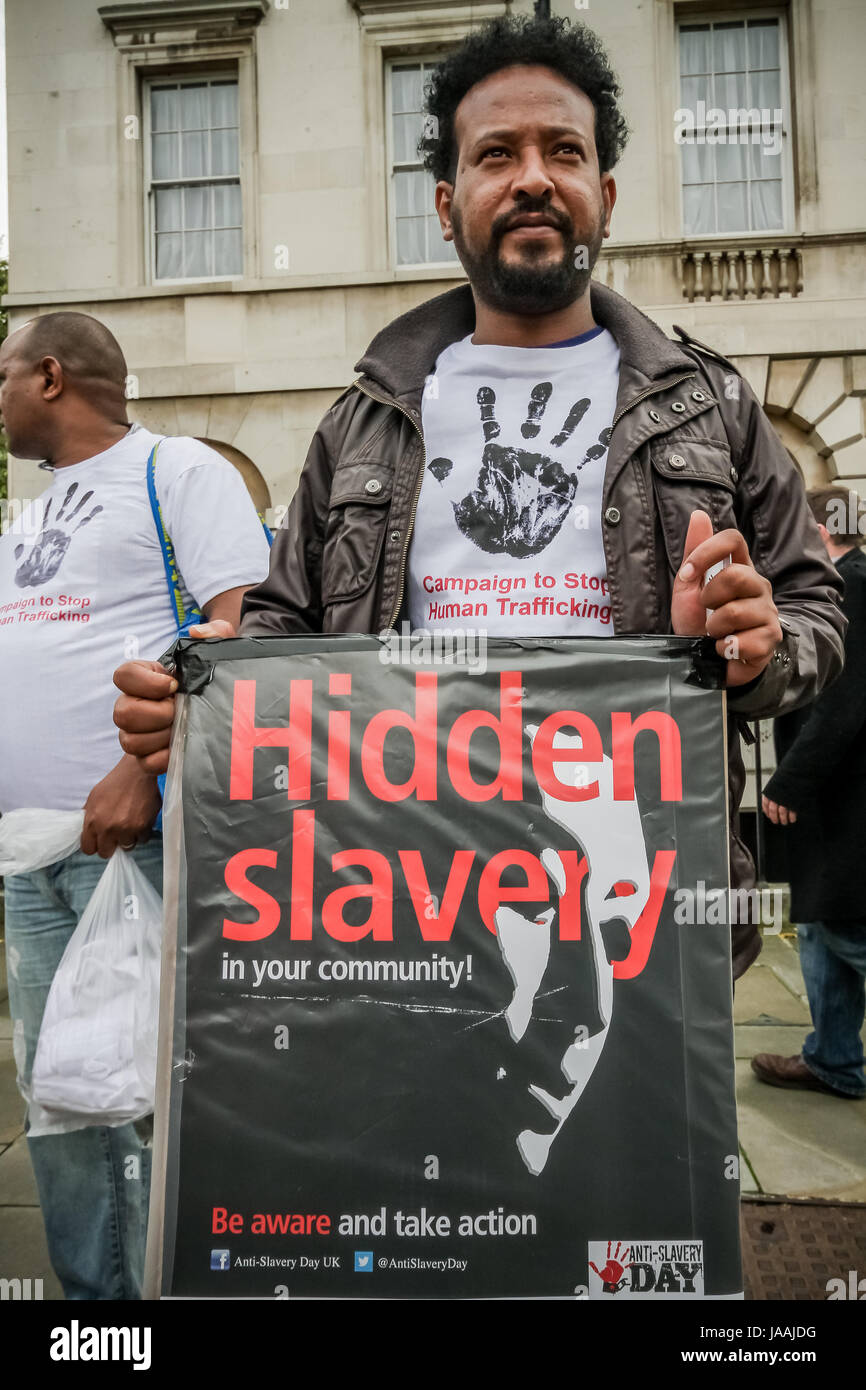 Anti-Slavery Day: 'Stop Sinai Torture' protest in London, UK Stock ...