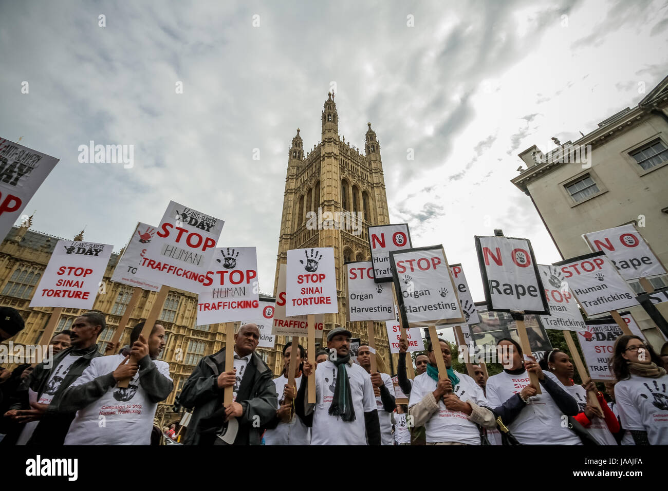 Anti-Slavery Day: 'Stop Sinai Torture' protest in London, UK Stock ...