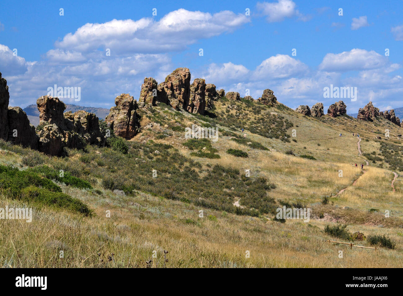 Devil's backbone rock formation is a popular outdoor trail for hiking ...