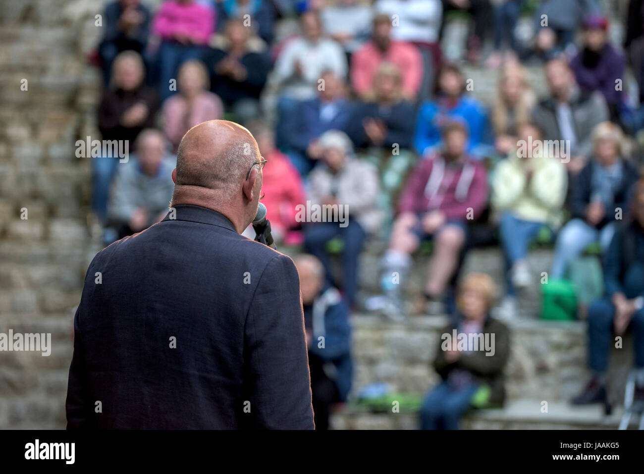 Jon Cleave from Fisherman’s Friends singing at Trebah Garden ...